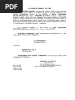 Sample Acknowledgement Reciept For Sale of Property | PDF