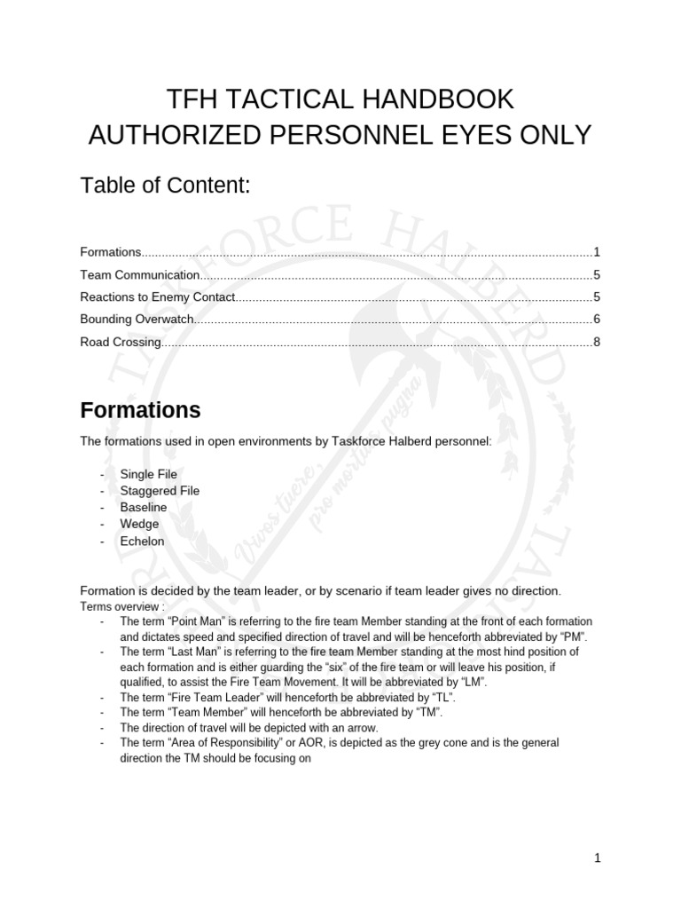 Tactical Handbook | PDF | Conflicts | Military Strategy