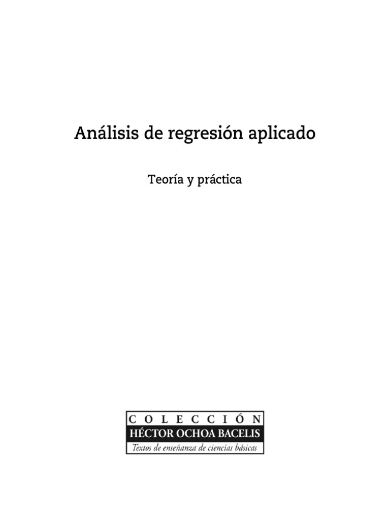 Análisis+de+regresión+aplicado | PDF | Análisis de regresión | Estadísticas