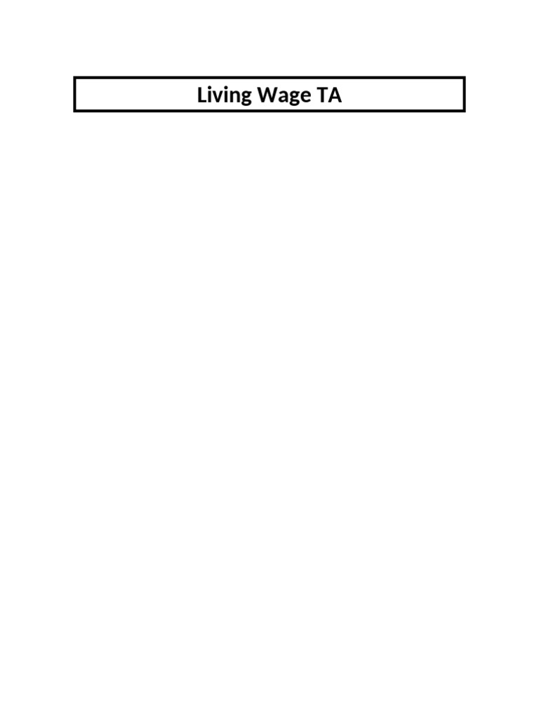 Living Wage TA | PDF