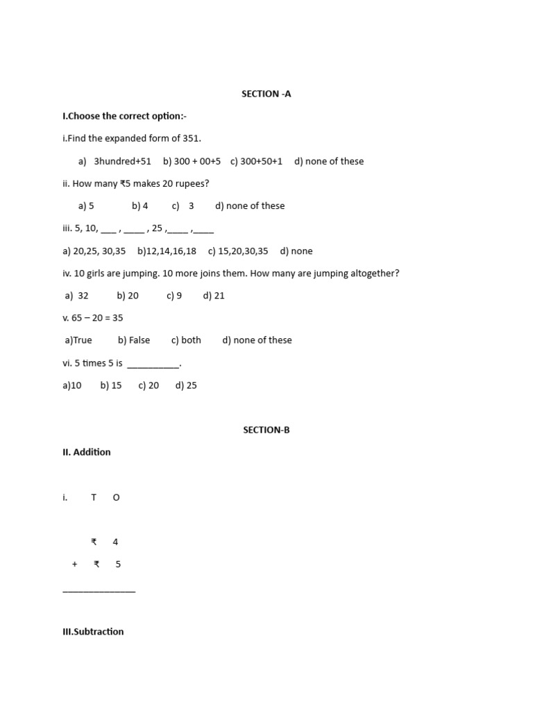 Maths Revision Paper | PDF
