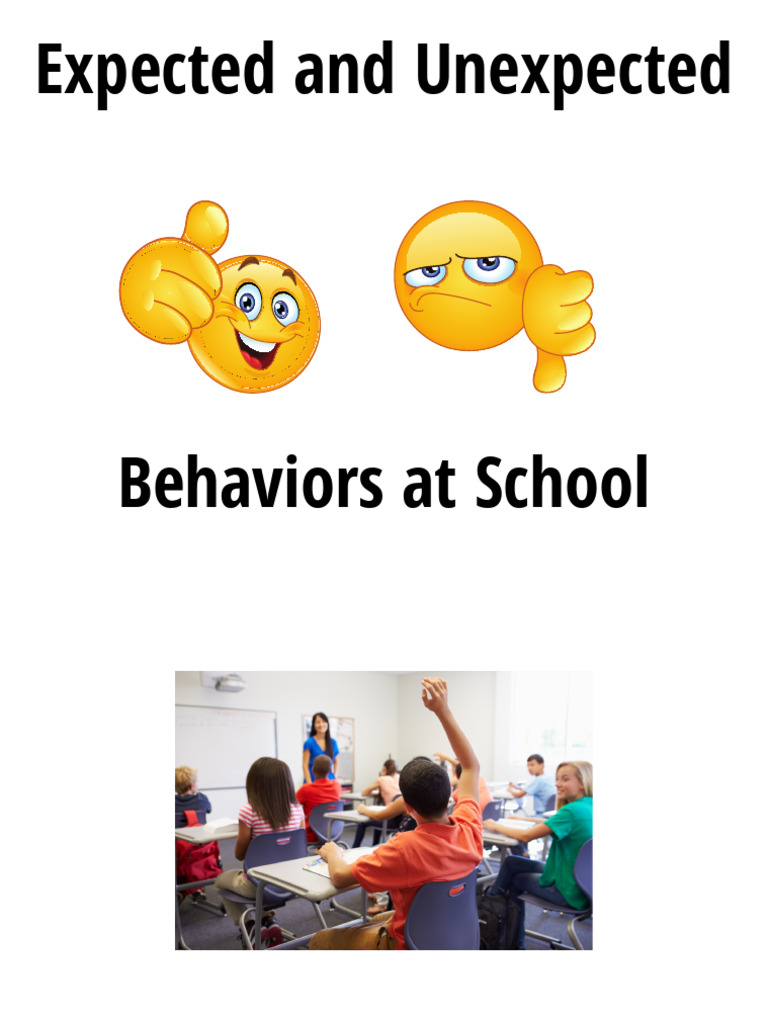 Expected vs Unexpected Behaviors at School | PDF