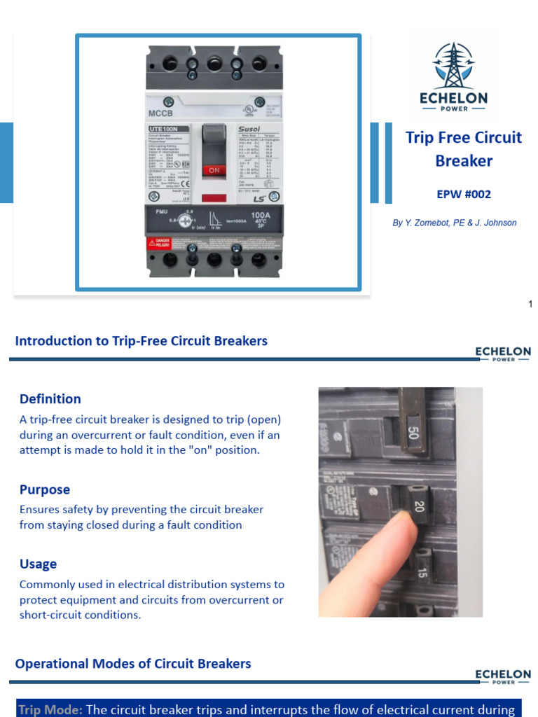 Trip Free Circuit Breaker | PDF