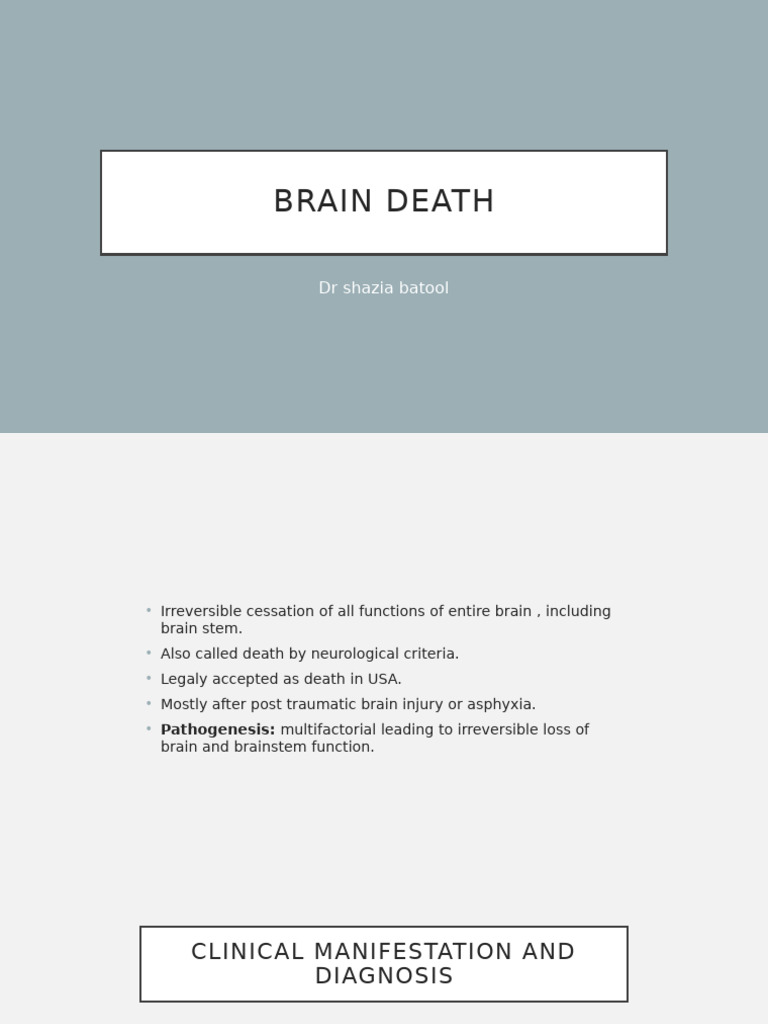 BRAIN DEATH signs and symptoms, necessary investigations to confirm ...