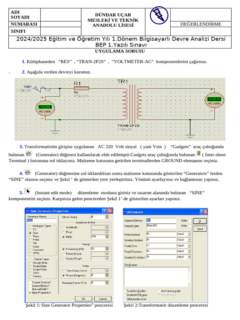 BDU Uygulama Sınavı BEP | PDF