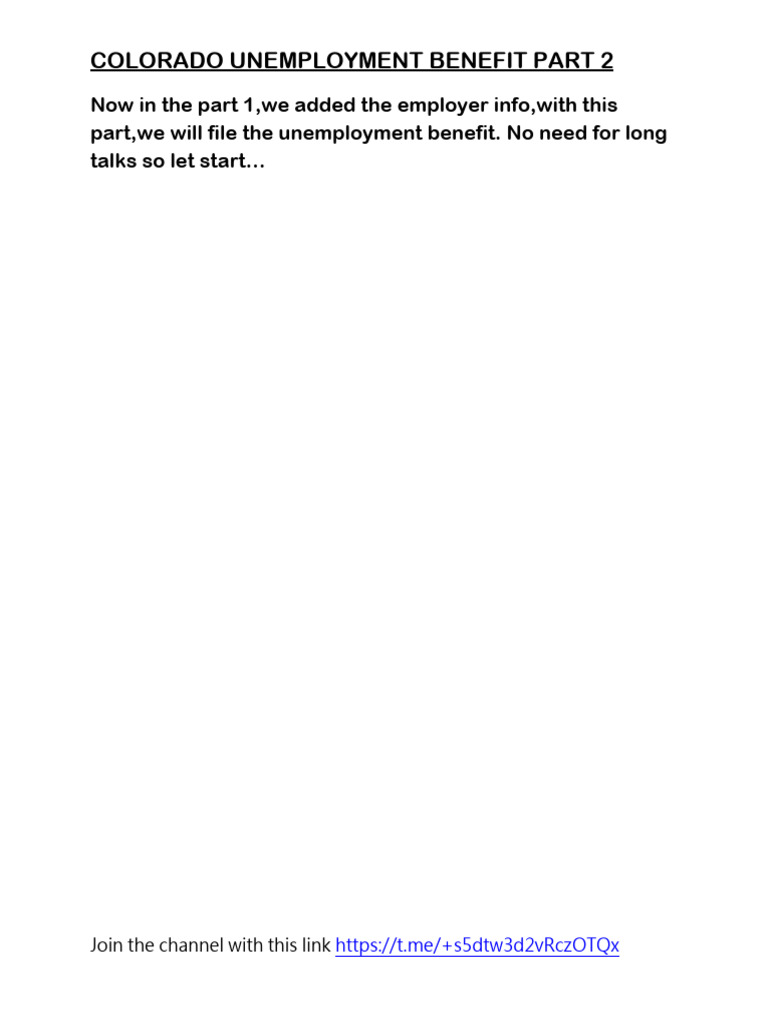 Colorado Ui Benefit Part2 | PDF | Unemployment | Unemployment Benefits