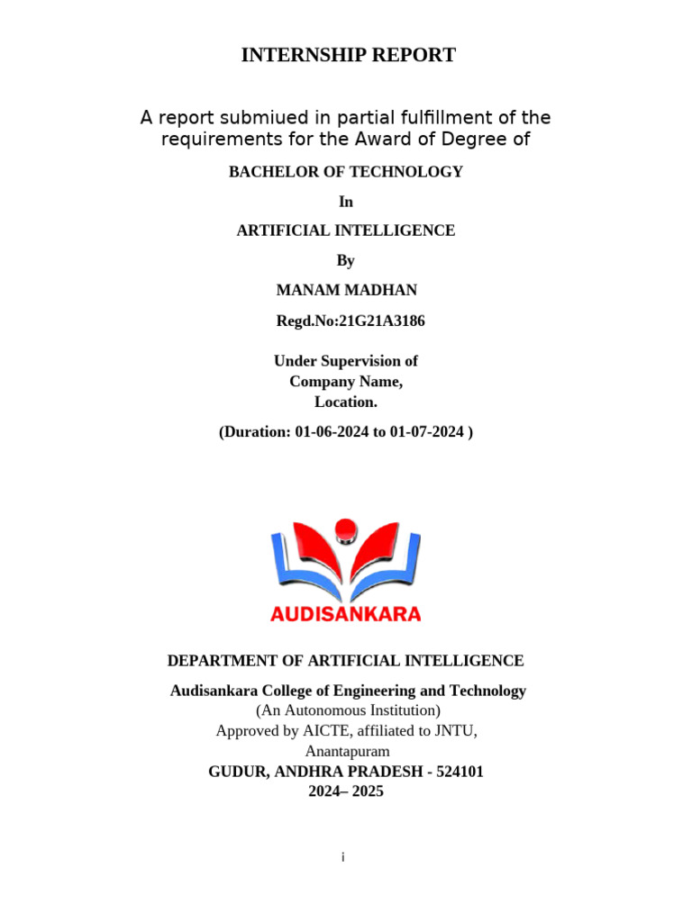 Research_interndhip_report_Format | PDF | Python (Programming Language) | Usability