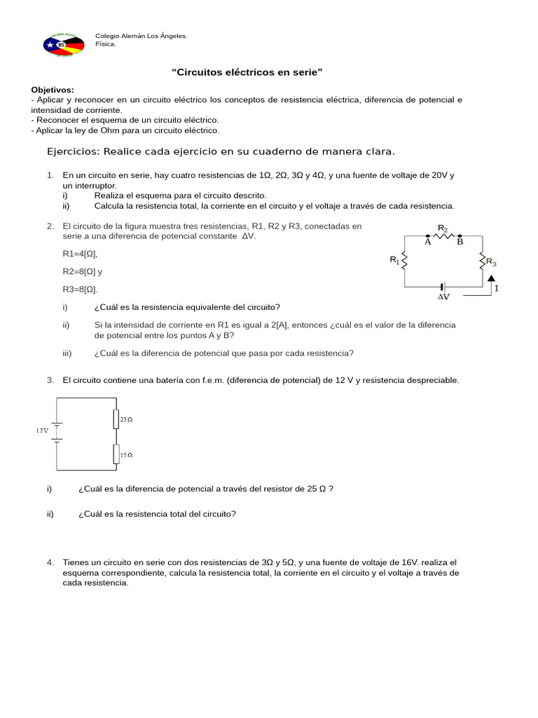 Guía Circuitos en Serie | PDF