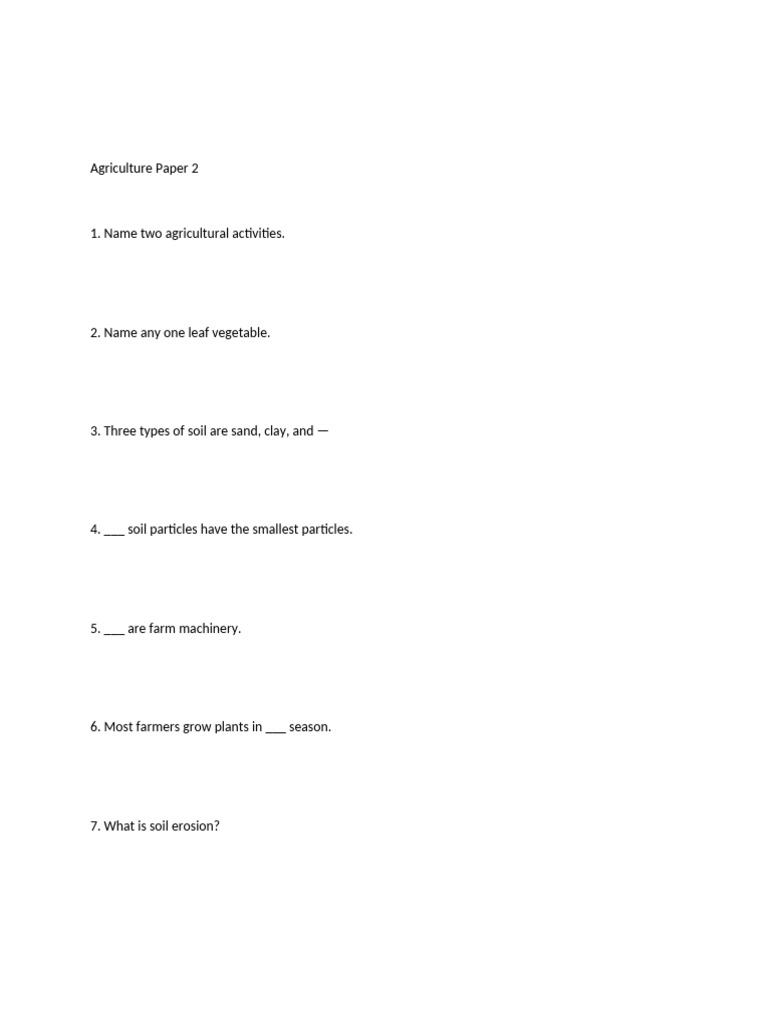 Agriculture p2 | PDF