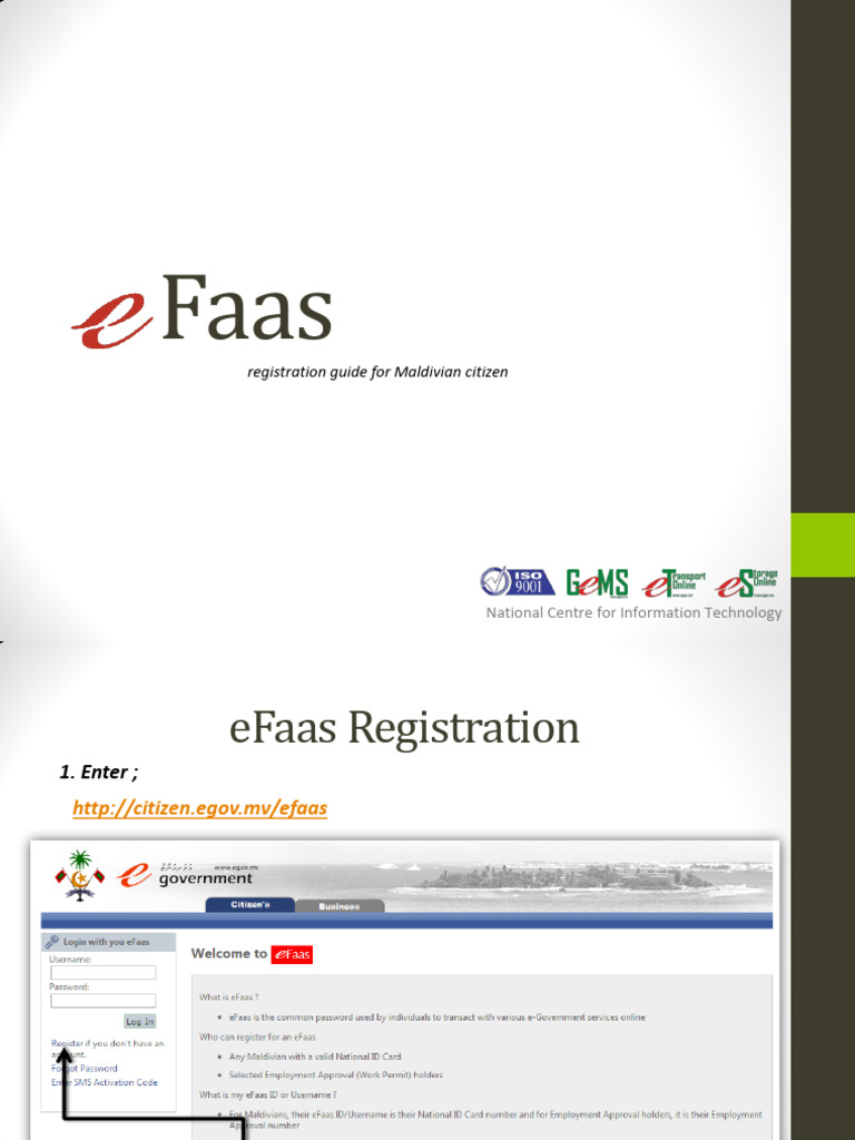 EFaas Registration For Locals | PDF