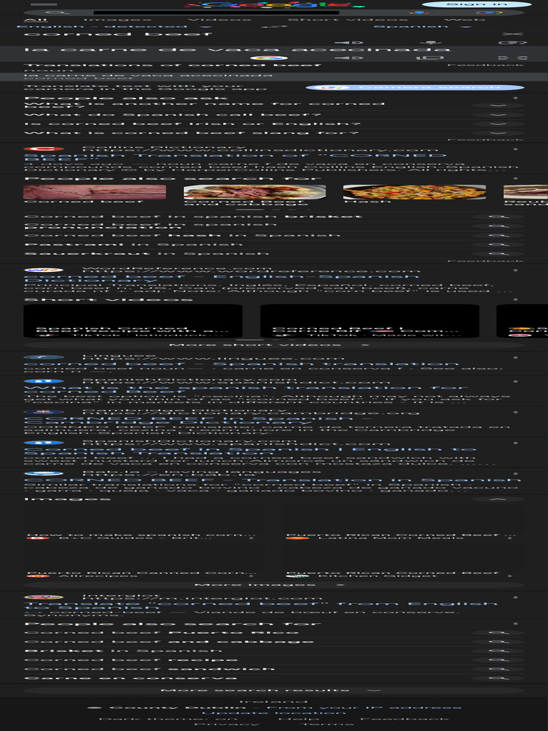 Corned Beef in Spanish - Google Search | PDF | Foods | Prepared Foods