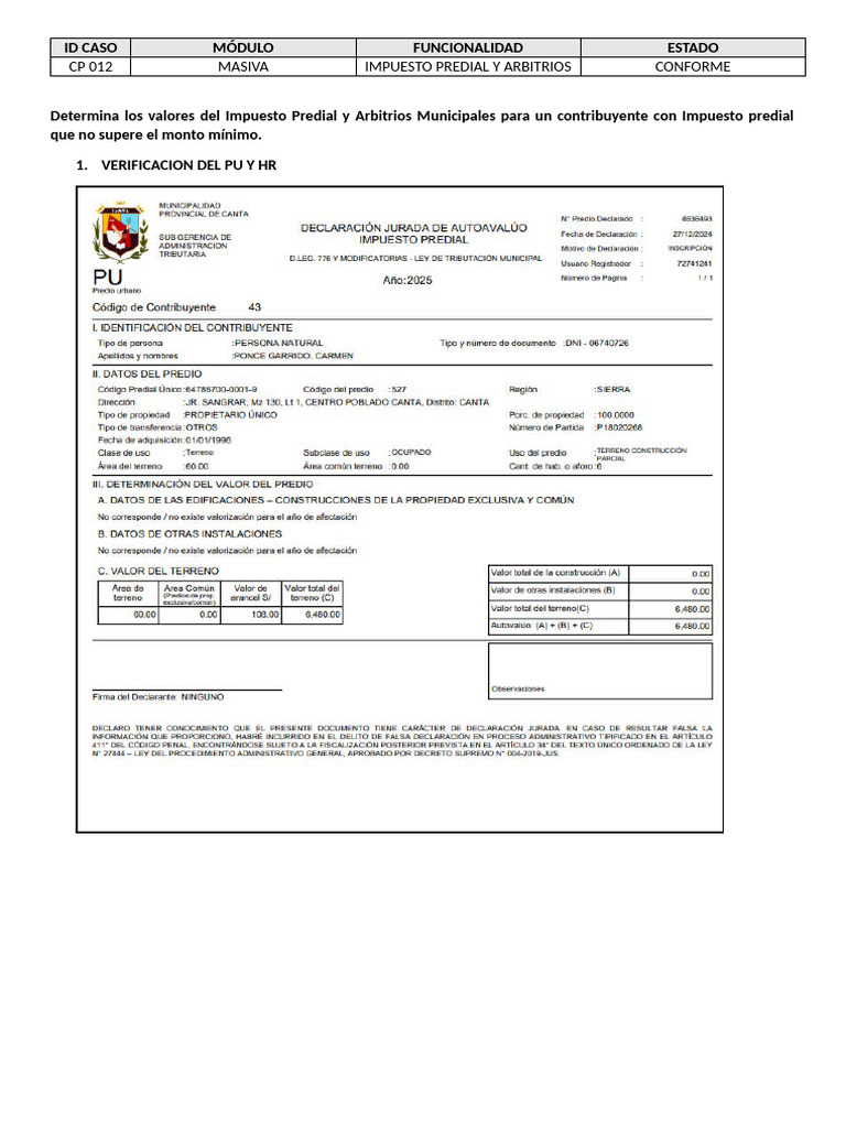 CP Junco MD - Canta | PDF | Impuestos | Finanzas del gobierno