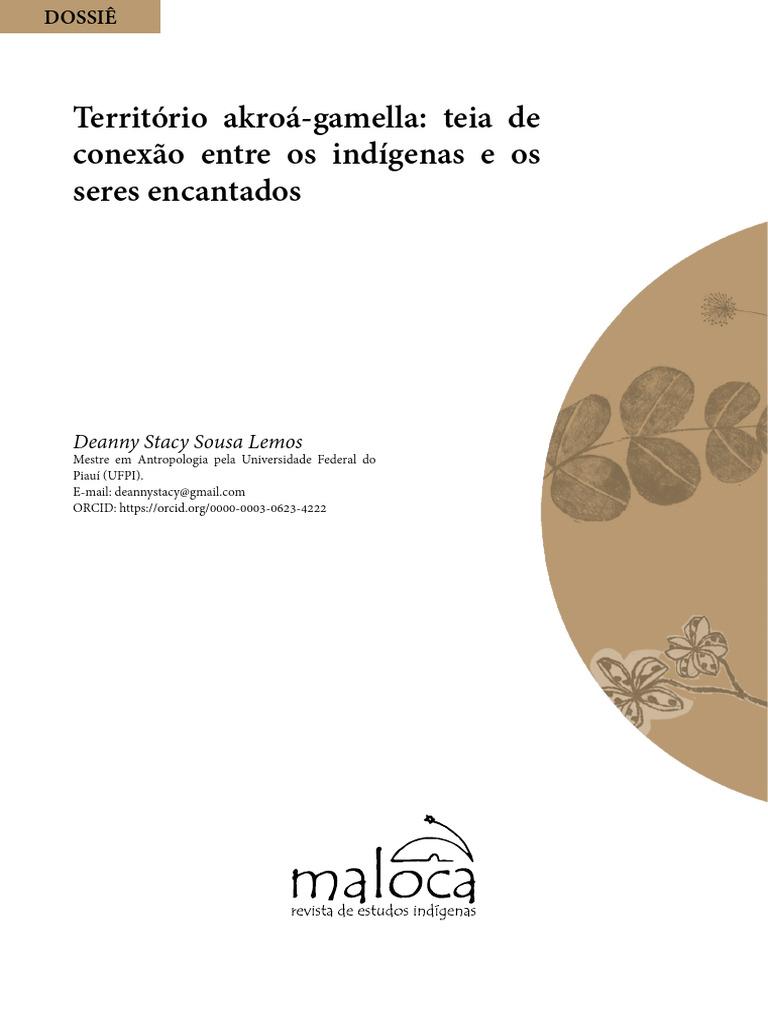 Território Akroá-Gamella: Teia de Conexão Entre Os Indígenas e Os Seres ...