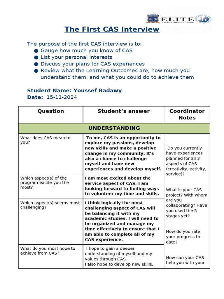 First CAS Interview Insights: Youssef Badawy | PDF | Creativity | Cognition