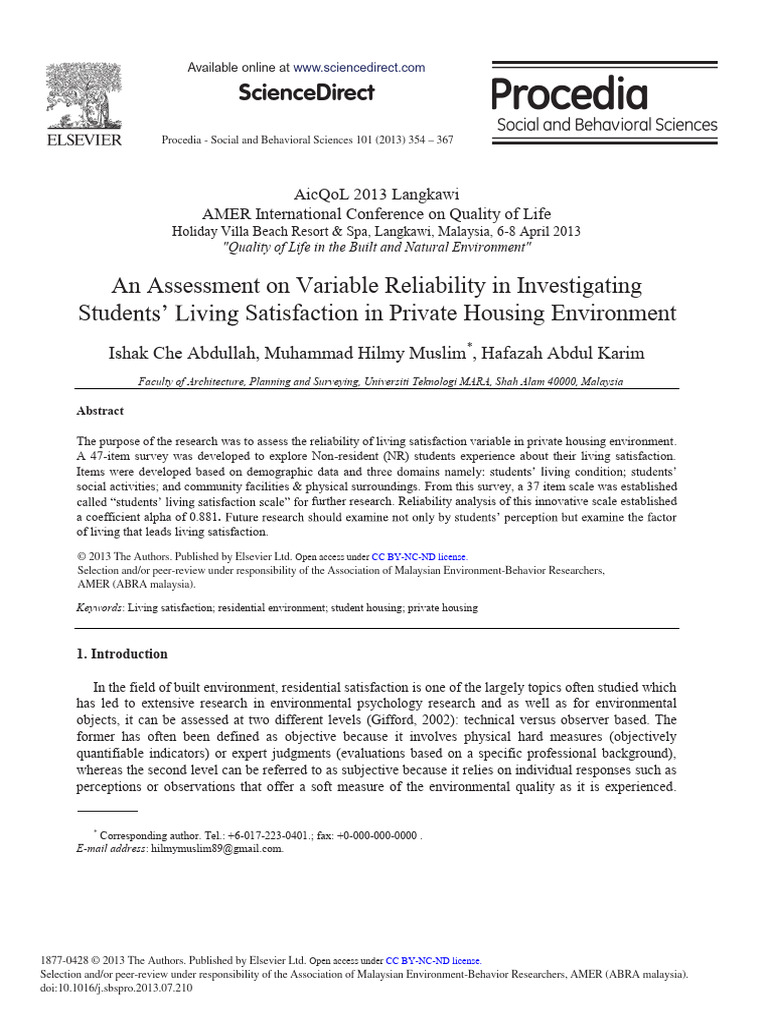 Abdullah, Muslim, Karim - 2013 - An Assessment On Variable Reliability in Investigating Students ...