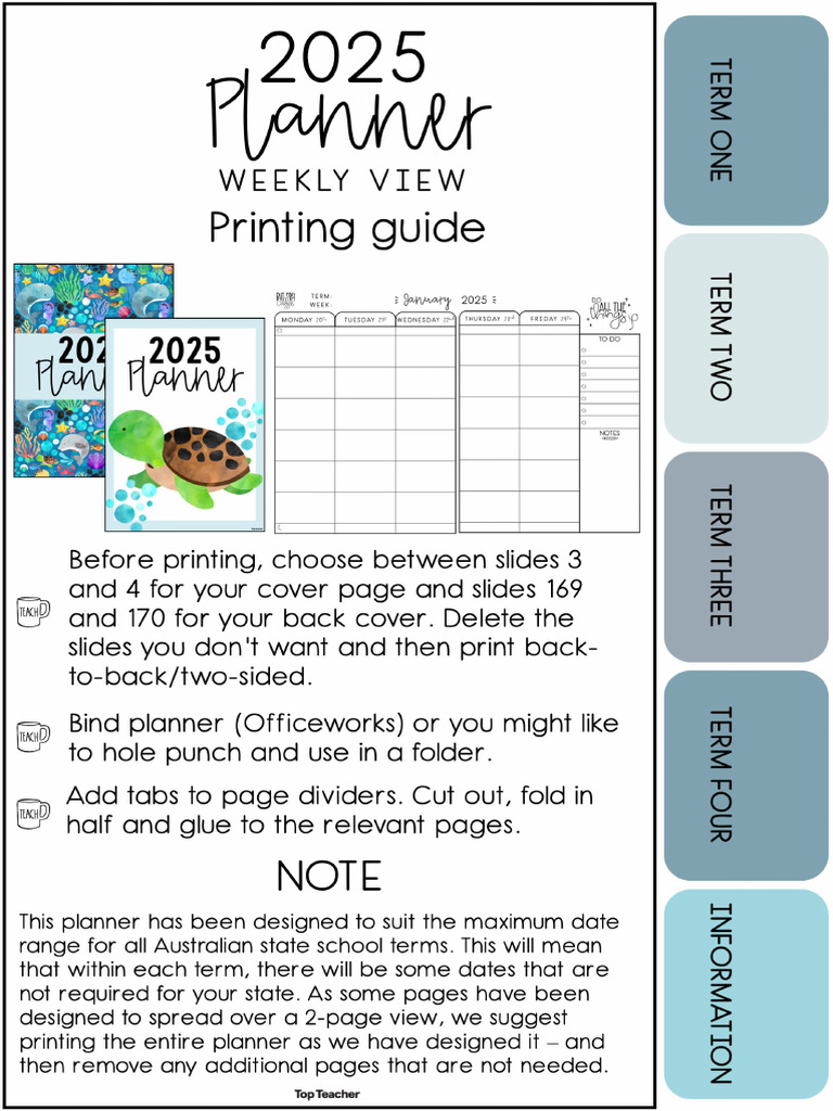 2025 Teacher Planner Ocean Wonderland | PDF