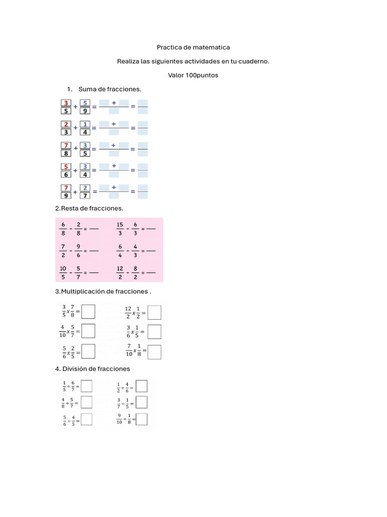 Practica de Matematica | PDF