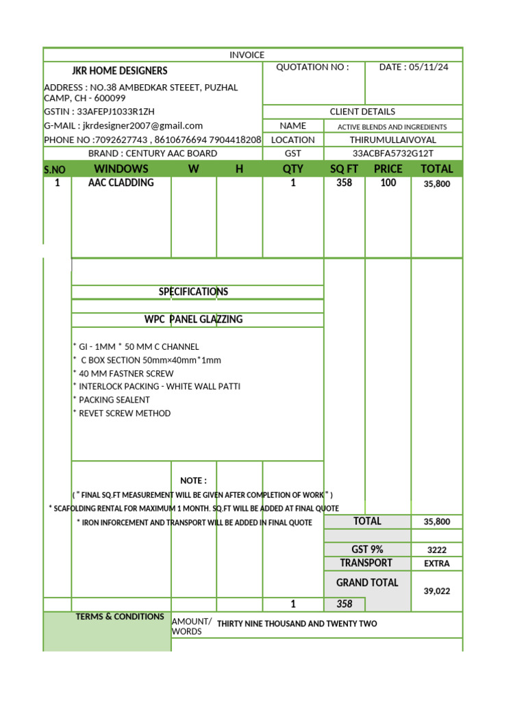 Active Blends - Aac Cladding | PDF