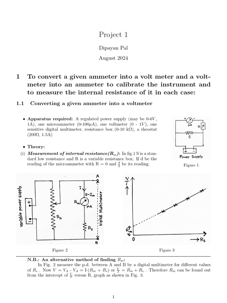 Project_1_latex | PDF | Electrical Engineering | Physical Quantities