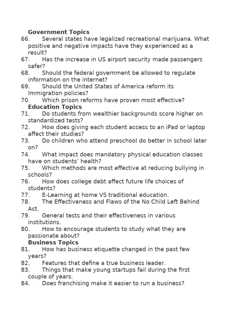 3 Government Topics | PDF