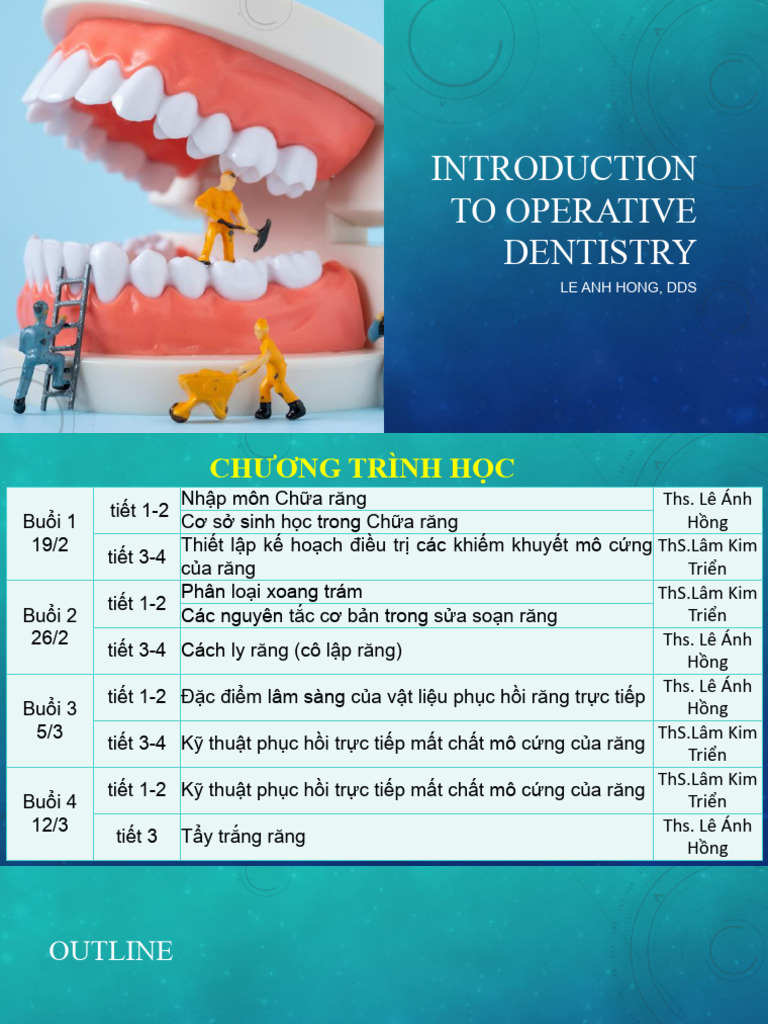 Day1 1 3 Introduction To Operative Dentistry | PDF