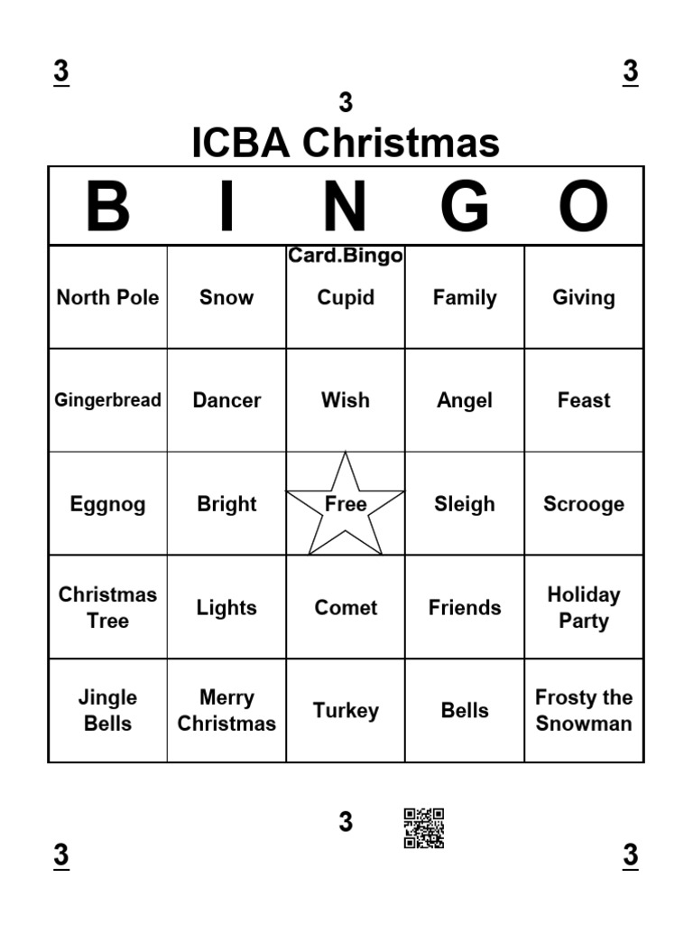 Bingo: ICBA Christmas | PDF