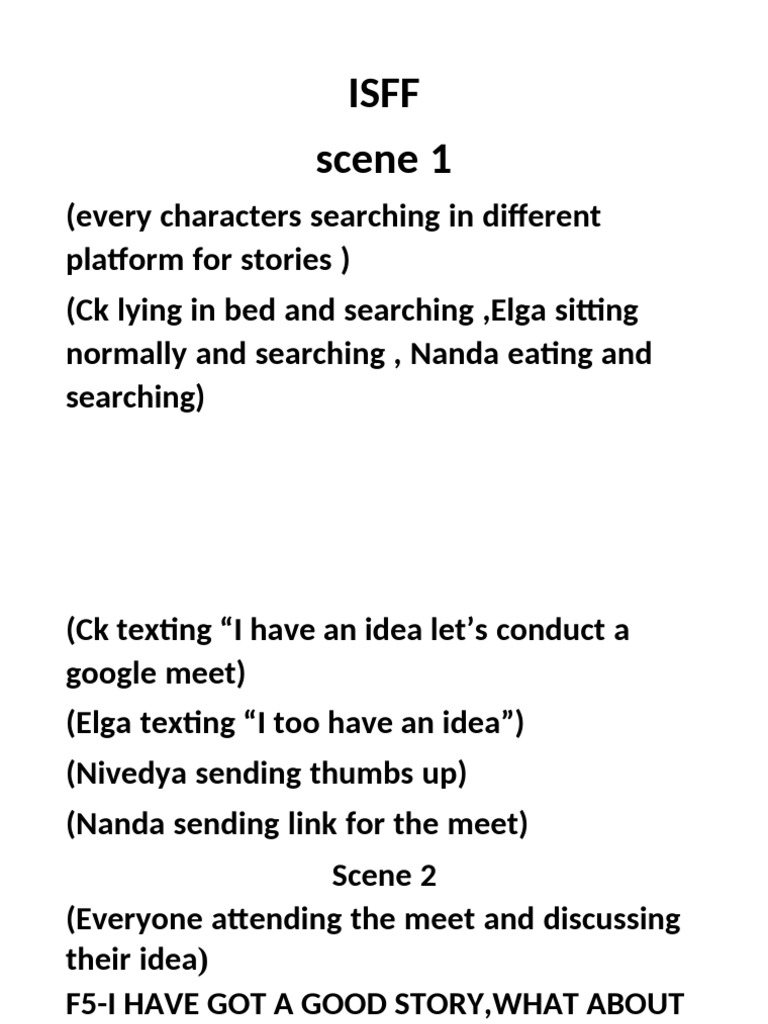 Isff 7 Script | PDF