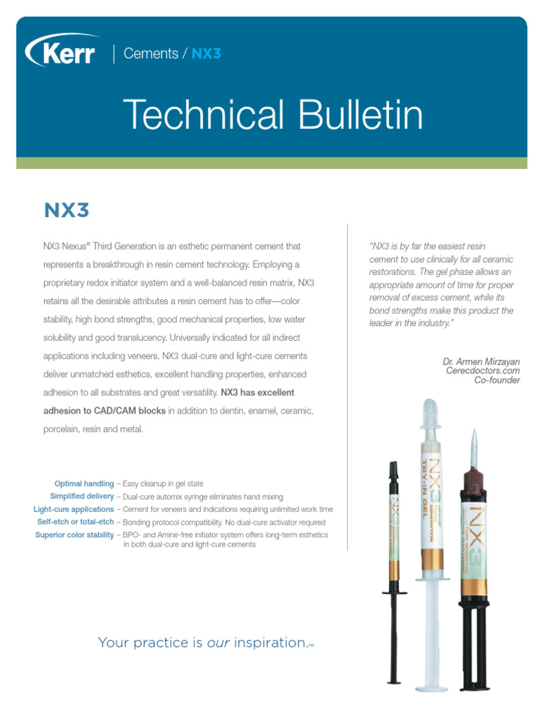 nx3 Technicalbulletin 082008web | PDF | Secondary Sector Of The Economy | Materials