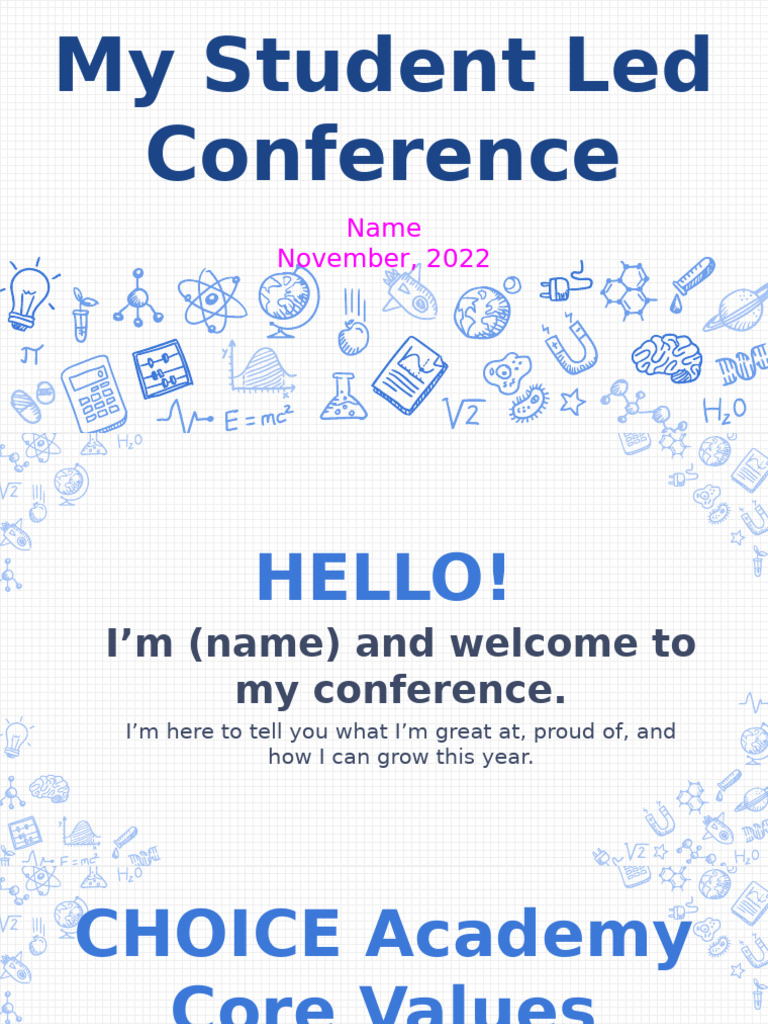 Student Led Conference TEMPLATE - Wheeler (2022-2023) | PDF | Behavior ...