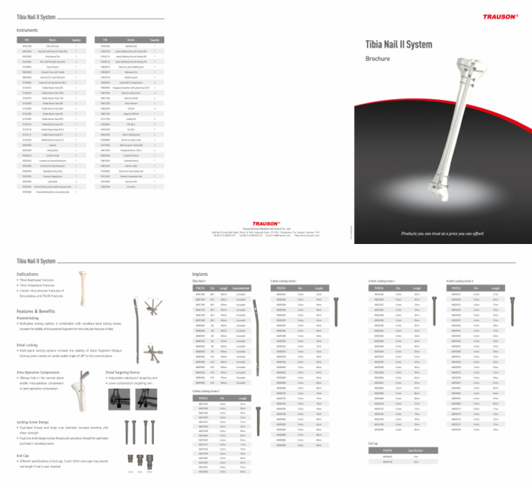 Tibia Nail II System | PDF
