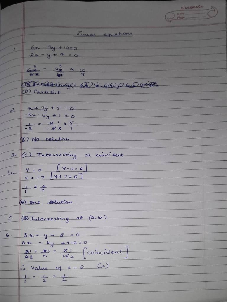 Linear_Equations_MCQ | PDF