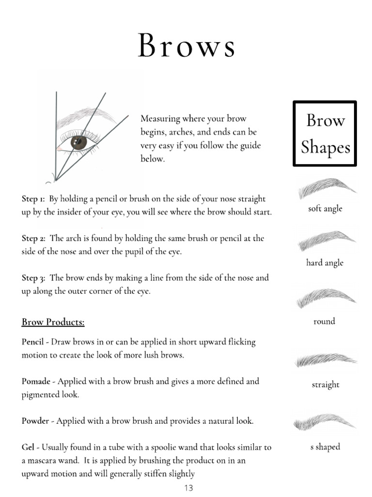 Brow Shaping Guide | PDF