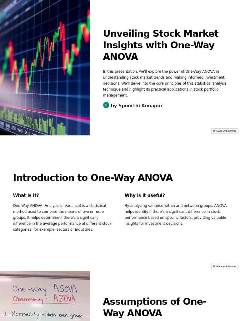 Unveiling Stock Market Insights With One Way ANOVA | PDF | Analysis Of ...