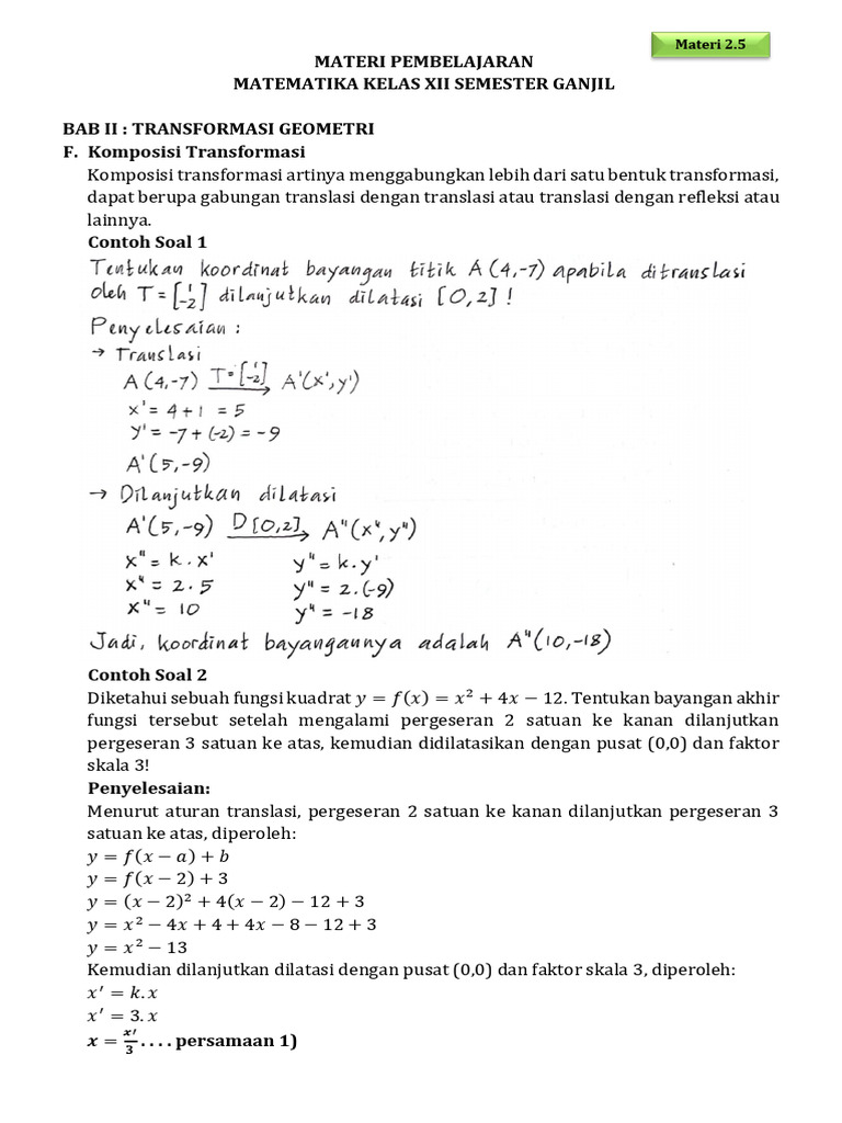 Transformasi Materi | PDF