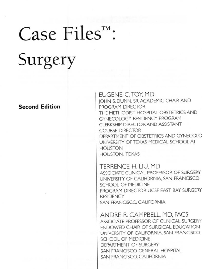 CASE Files Surgery | PDF