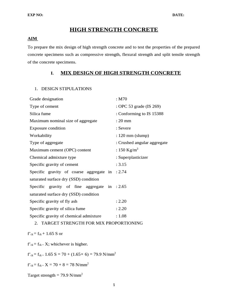 lab record | PDF | Concrete | Cement