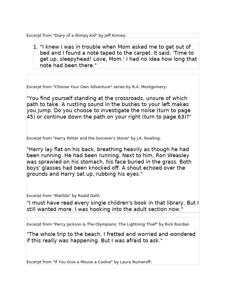 different view point excerpt worksheet | PDF