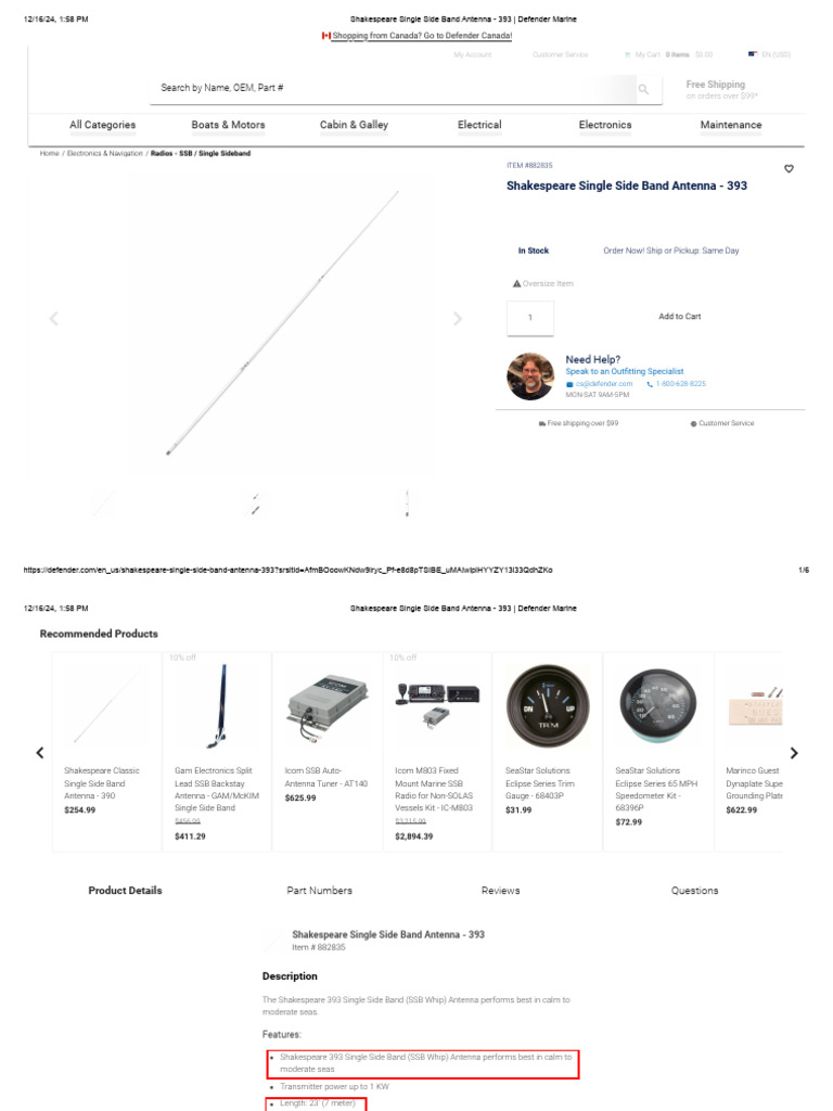 Shakespeare SSB Antenna 393 | PDF | Antenna (Radio) | Electromagnetic ...