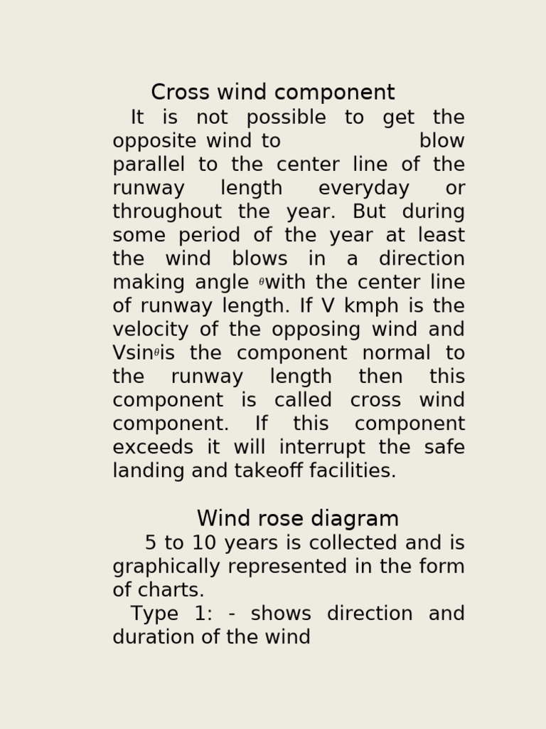 Understanding Cross Wind Component | PDF