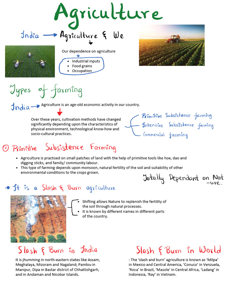 Class 10 Agriculture Overview and Notes | PDF | Agriculture | Crops
