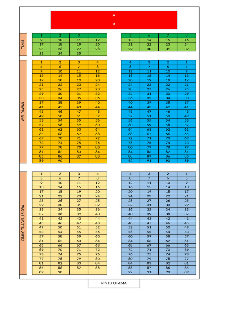 Denah Tempat Duduk Wisuda (1) | PDF