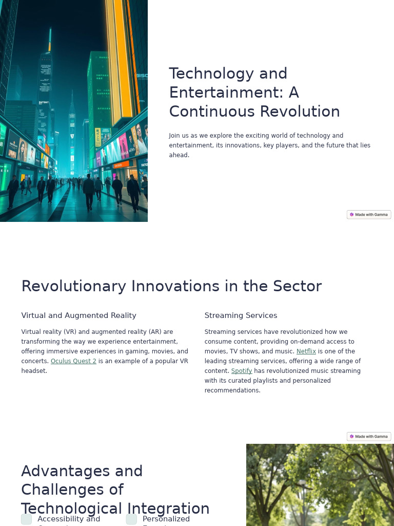 Technology and Entertainment a Continuous Revolution (1) | PDF ...