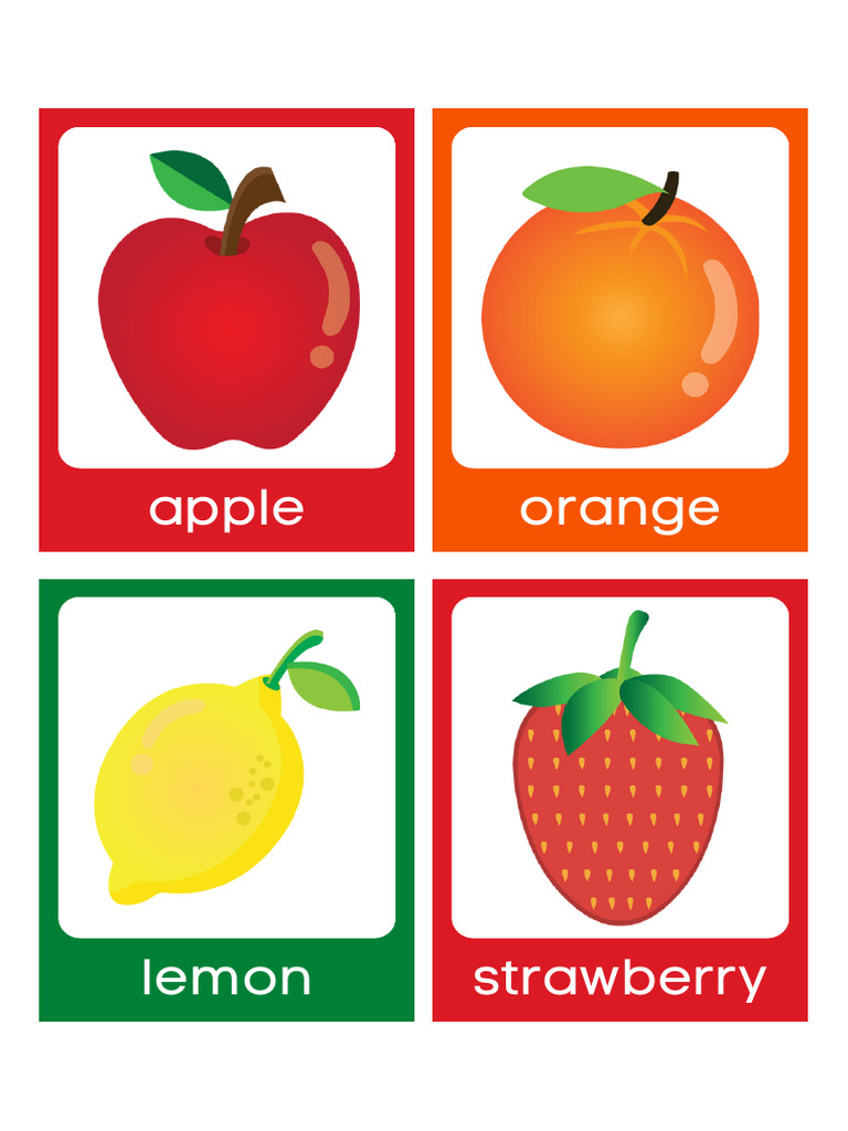 CARDS FRUTAS EM INGLÊS | PDF