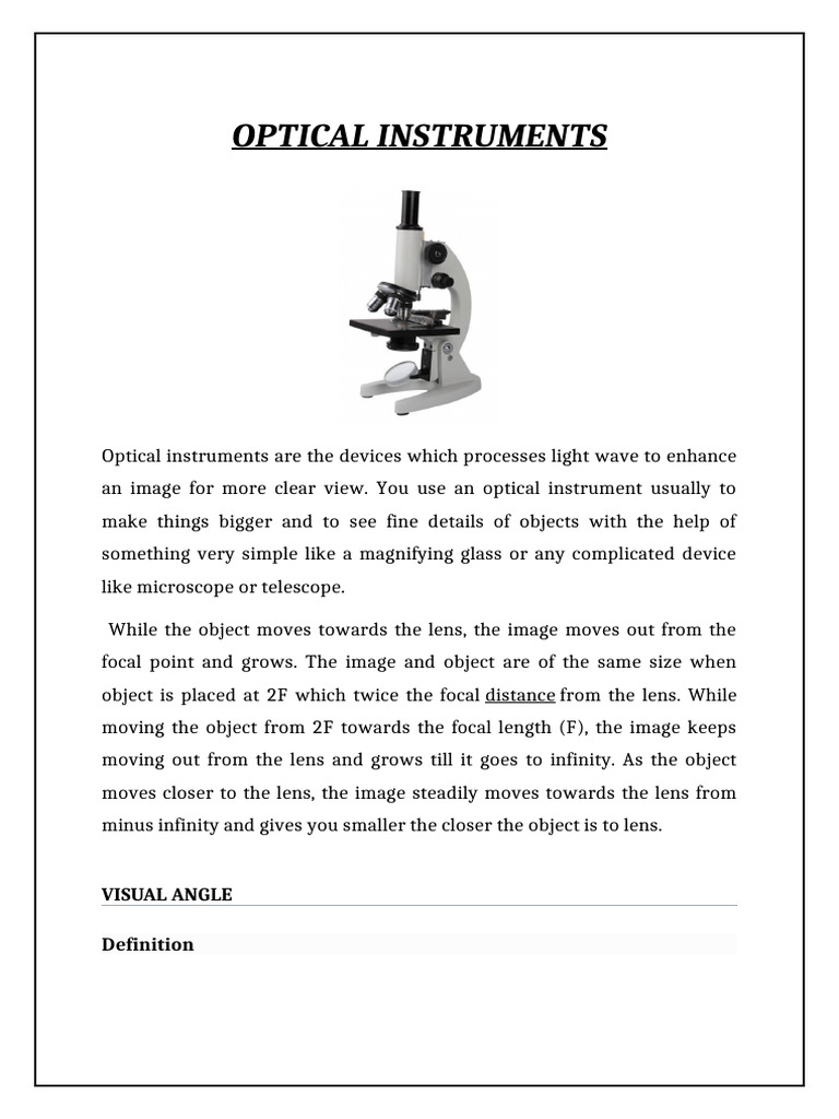 Optical Instruments | PDF | Optics | Eye