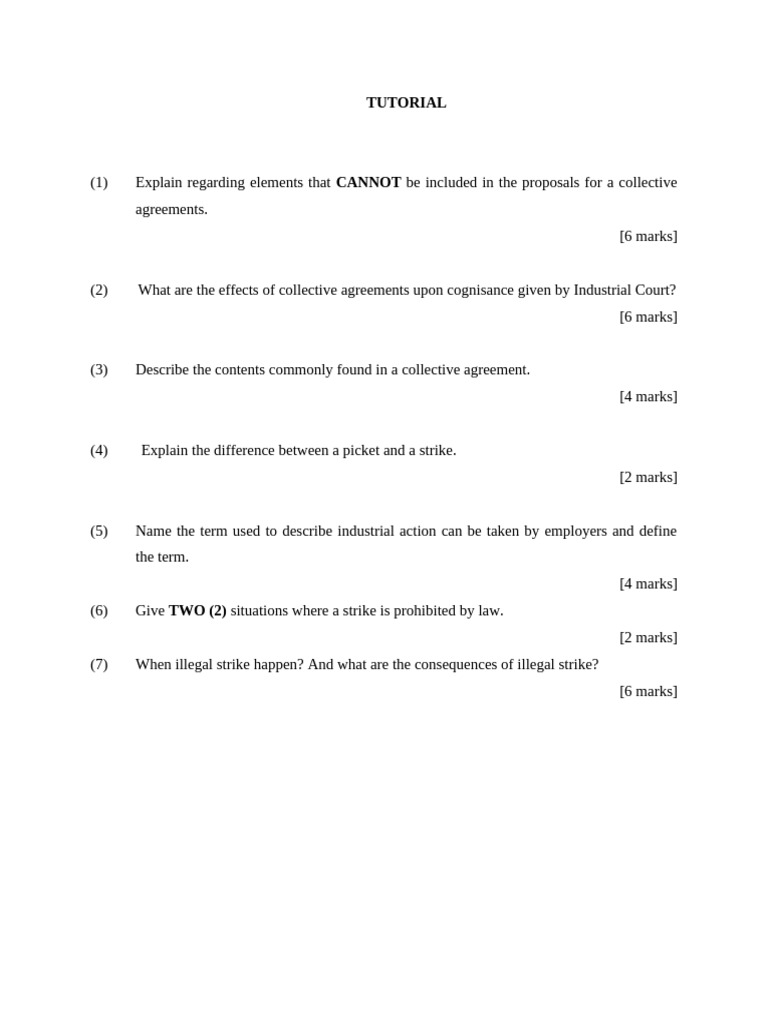 Understanding Collective Agreements and Strikes | PDF | Strike Action ...