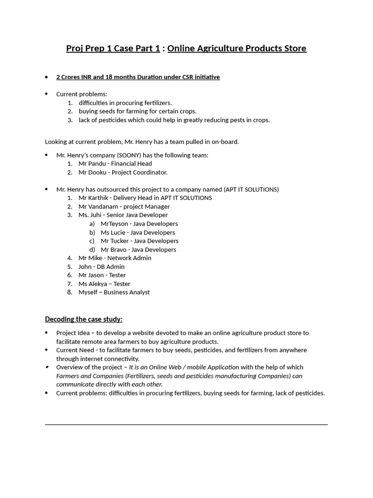 Answer Sheet - Capstone Project 1 (Part - 1) | PDF | Software ...