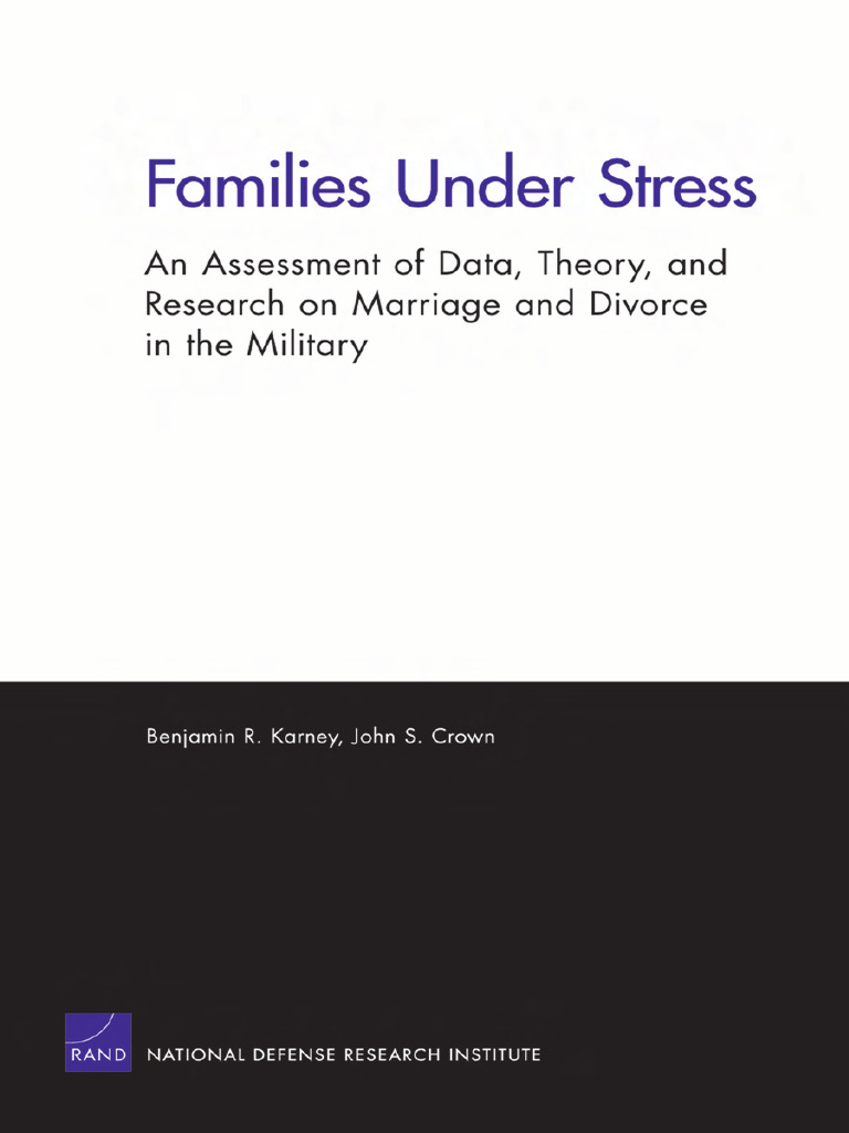 Benjamin R. Karney - Families Under Stress - An Assessment of Data ...