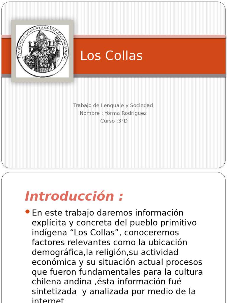Los Collas (Trabajo de Yorma Rodrigez) | PDF | Chile | Pueblos Indígenas de las Américas