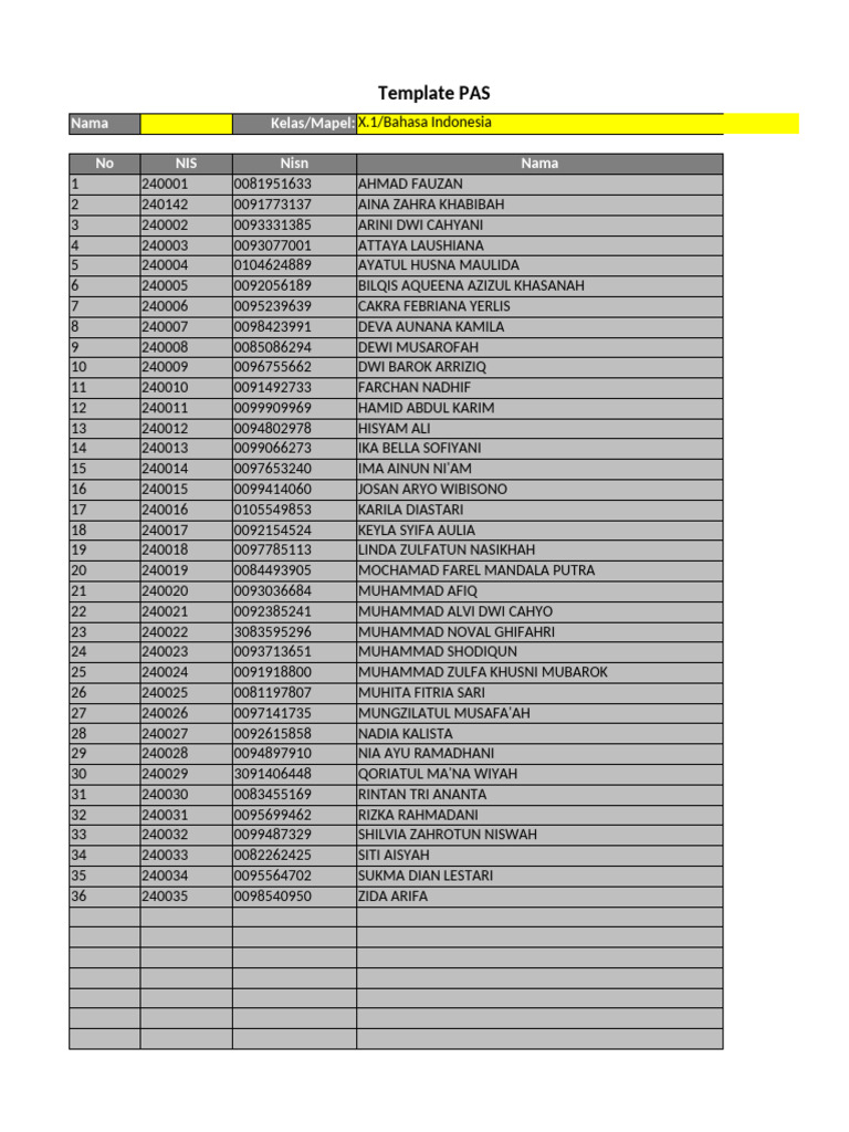 Template PAS X.1 Bahasa Indonesia | PDF