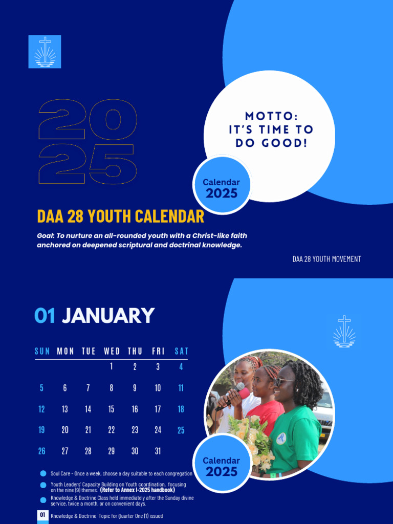 DAA 28 Youth Calendar 2025 | PDF | Worship | Christian Movements